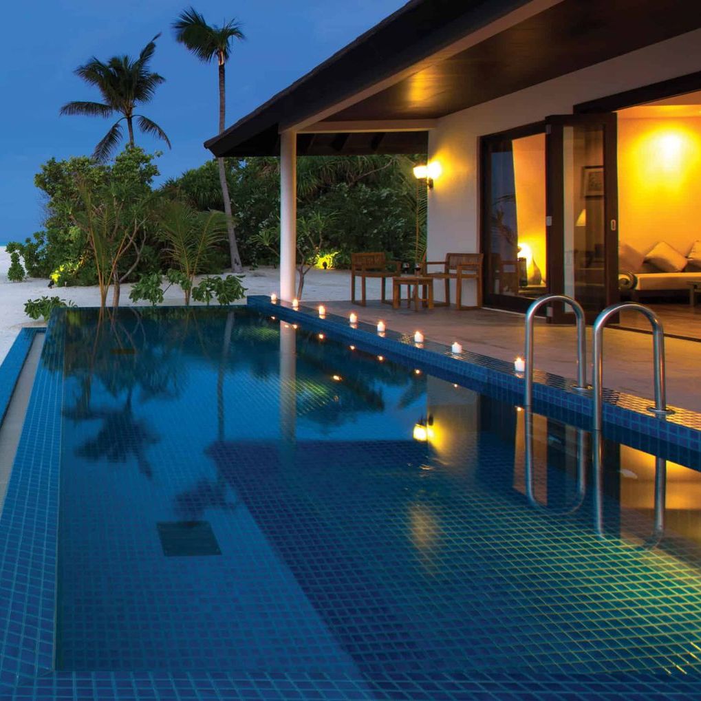 Sunset Beach Villa with Pool in Maldives